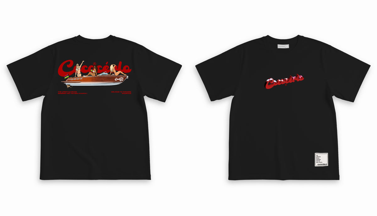 GRAPHIC TEE - BOATS IN BIKINI BOTTOM BLACK – COCOCÉRLO
