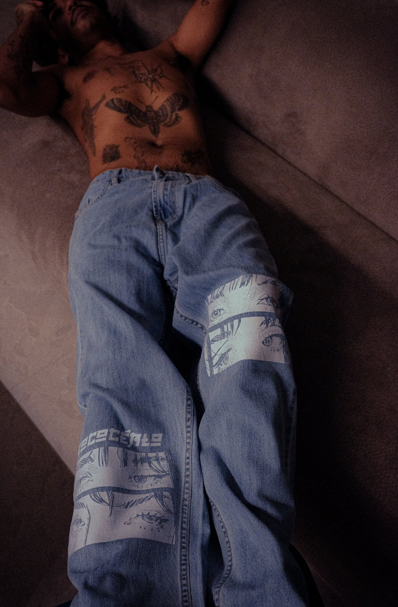 Blue Eyes Denim Baggy Jean – COCOCÉRLO